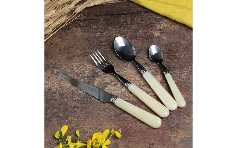 Jean Dubost couverts Anglais façon corne blonde